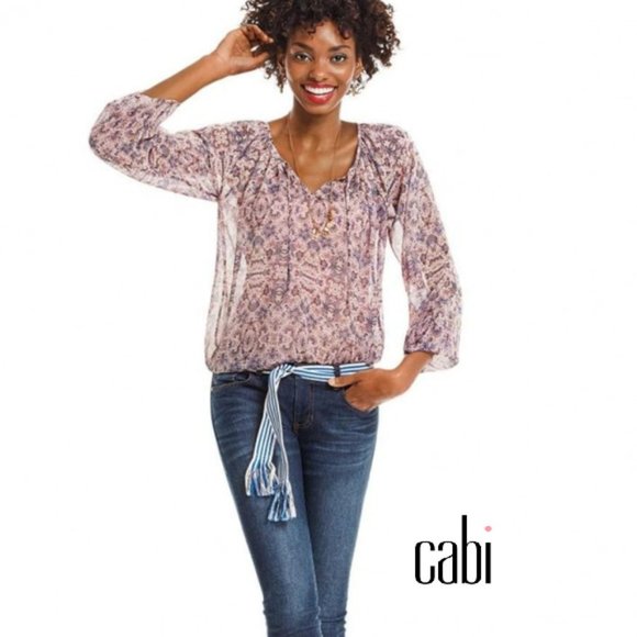 CAbi | Tops | So Boho Fabulous Cabi Spring 26 Feminine Siena Blouse Nwt | Poshmark